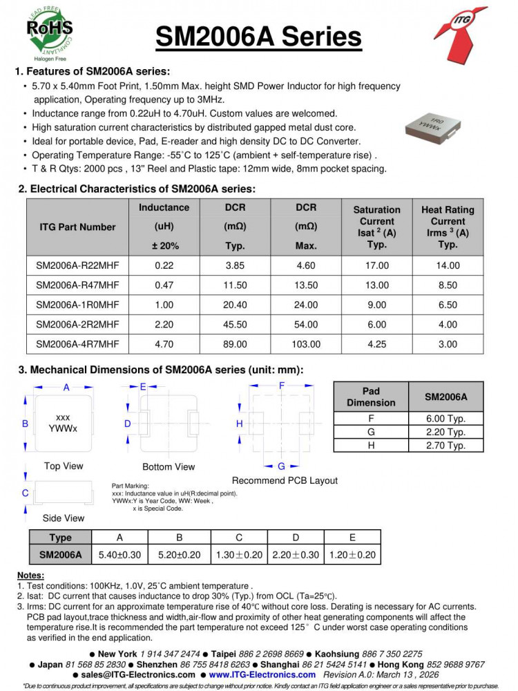 SM2006A technical document page 1