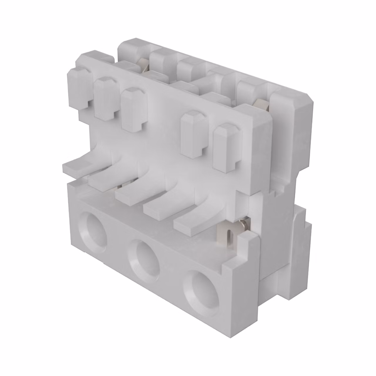 5.00mm R-Power RAST Female Connector, 6.0A, Tin (Sn) Plated, 3 Circuits, UL94-V0, Code Key D Removed, Open End Walls, Polarizing Rib Between Circuits 2 & 3 for sale