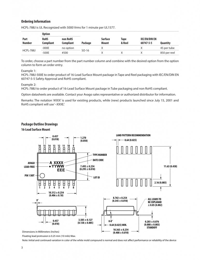 HCPL-788J-500E datasheet page 3