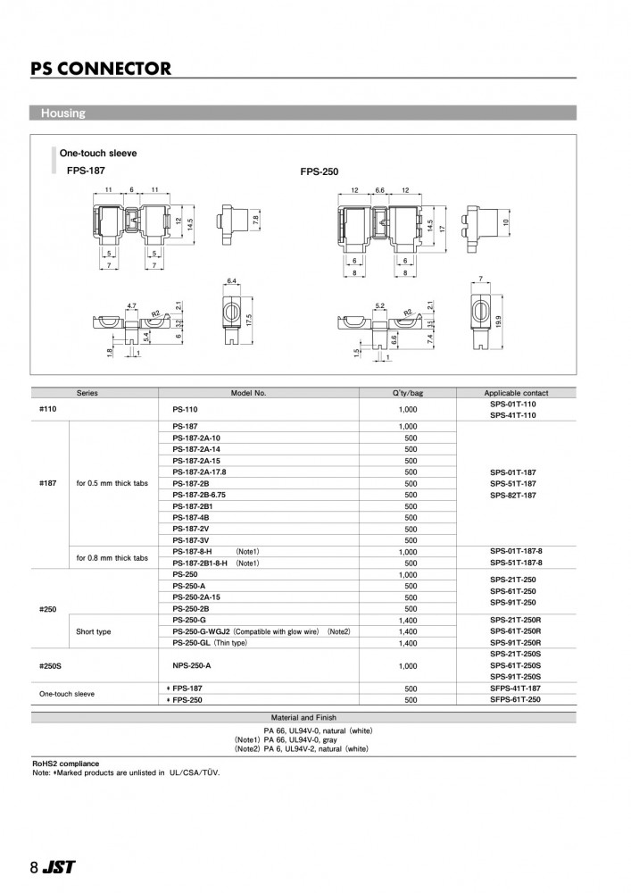 JST PS connector document page 8