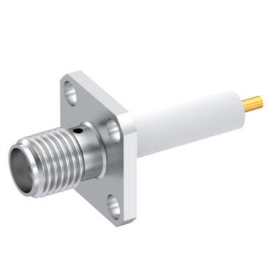 SMA / ADJUSTABLE SQUARE FLANGE JACK RECEPTACLE WITH CYLINDRICAL CONTACT for sale