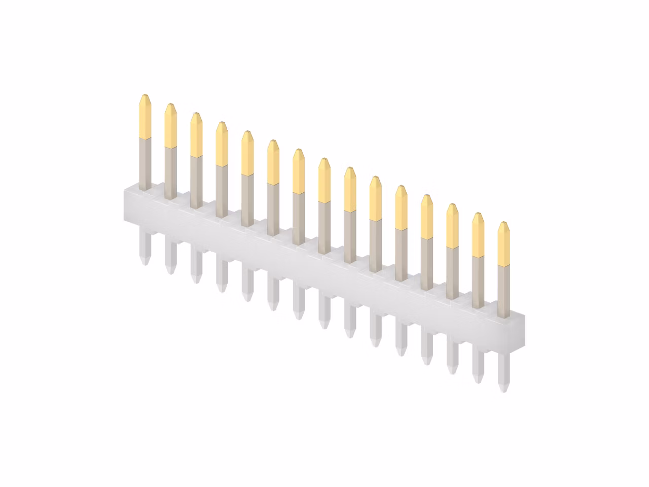 KK 254 Wire-to-Board Header, Single Row, Vertical, 15 Circuits, PA Polyamide Nylon, Gold (Au) Plating for sale