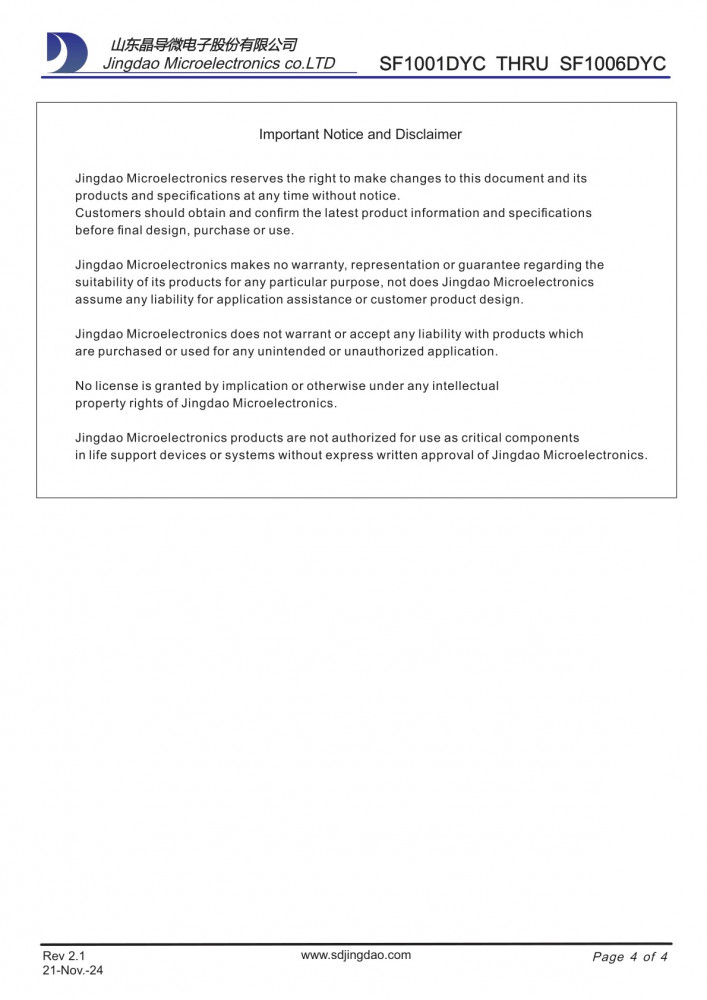 SF1006DYC datasheet page 4