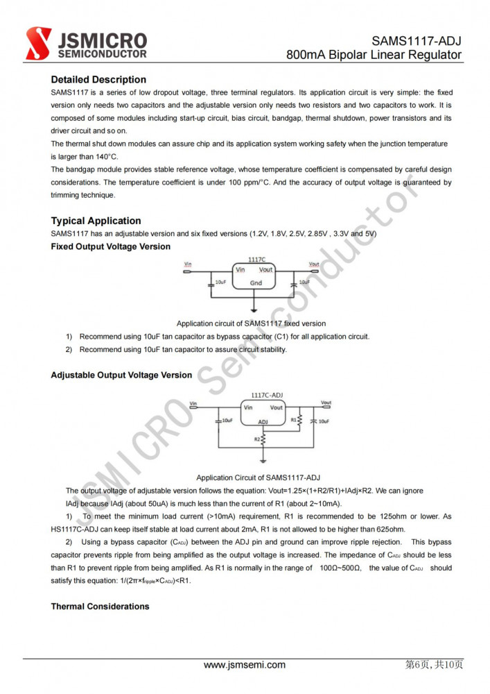 SAMS1117-ADJ datasheet page 6