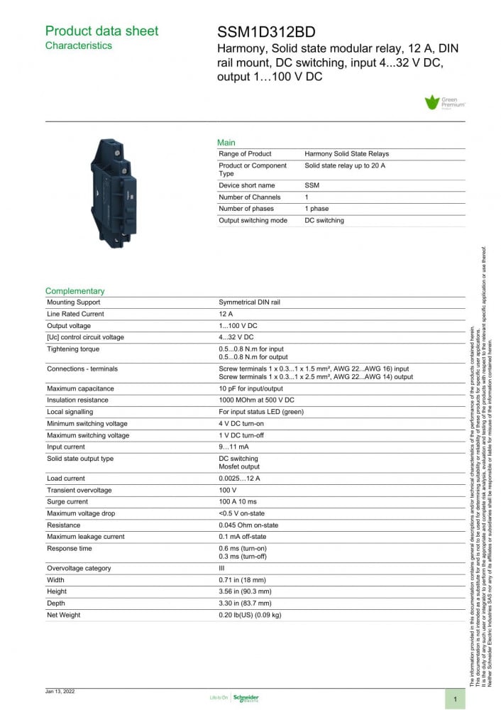 SSM1D312BD technical document page 1