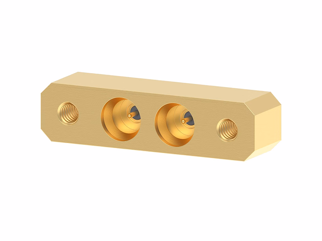 MCX Jack, Straight, PCB Receptacle, Surface Mount, Tri-Metal Plated, 100 Pieces Per Bag, 75 Ohms