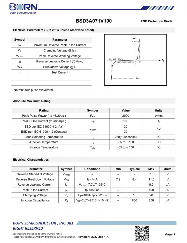 BSD3A071V100 datasheet page 2
