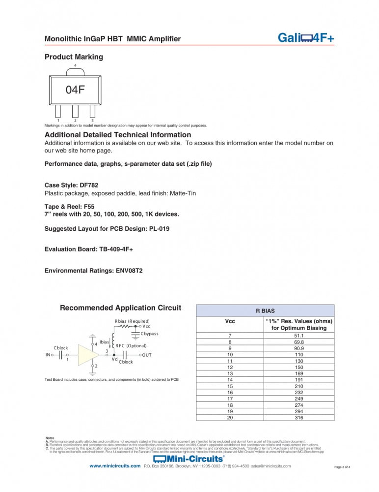GALI-4F+ technical document page 3