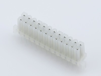Mini-Fit Plus PCB Receptacle, 4.20mm Pitch, Dual Row, Vertical, Blind Mating, 18 Circuits, with Snap-in Plastic Peg PCB Lock, PA Polyamide Nylon 6/6, UL 94V-0, Select Gold (Au) Over Nickel (Ni) Plating