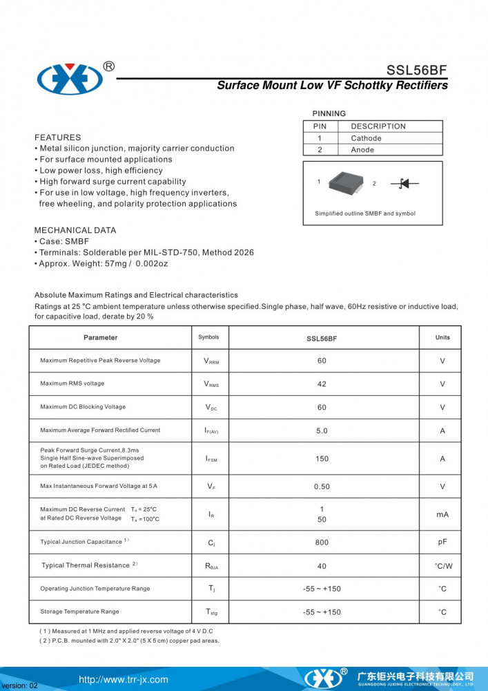 SSL56BF datasheet page 1