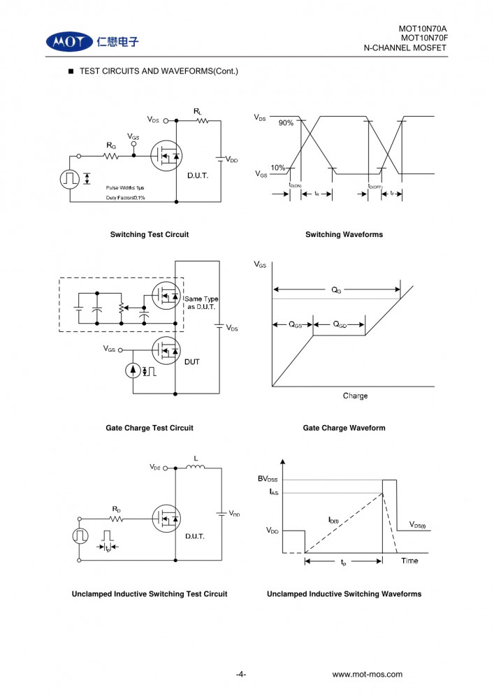 MOT10N70F datasheet page 4