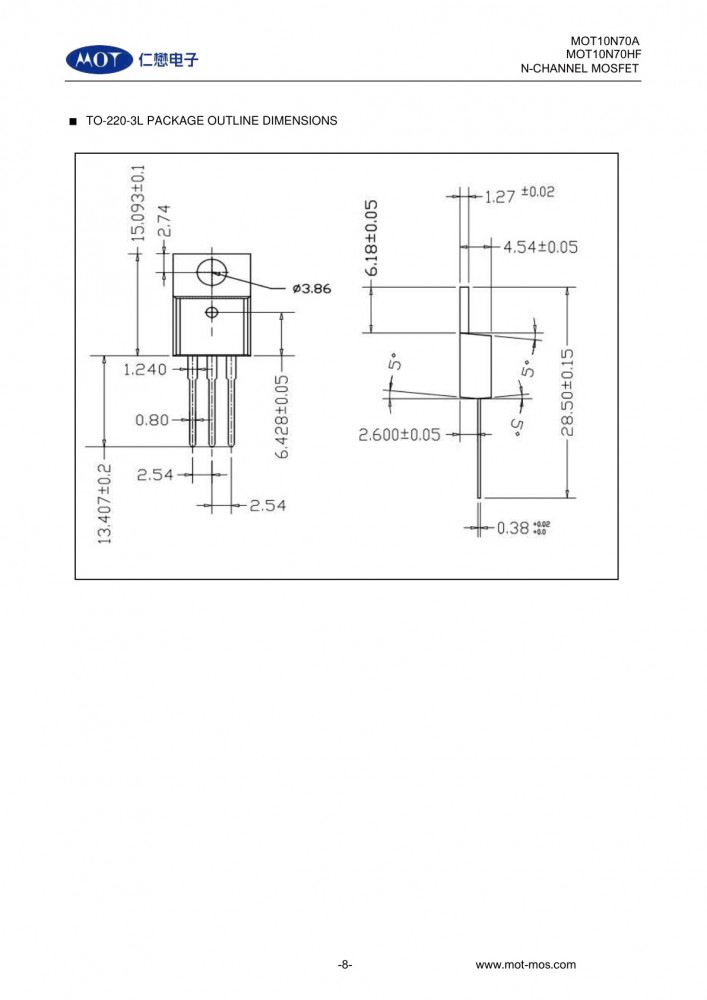 MOT10N70F datasheet page 8