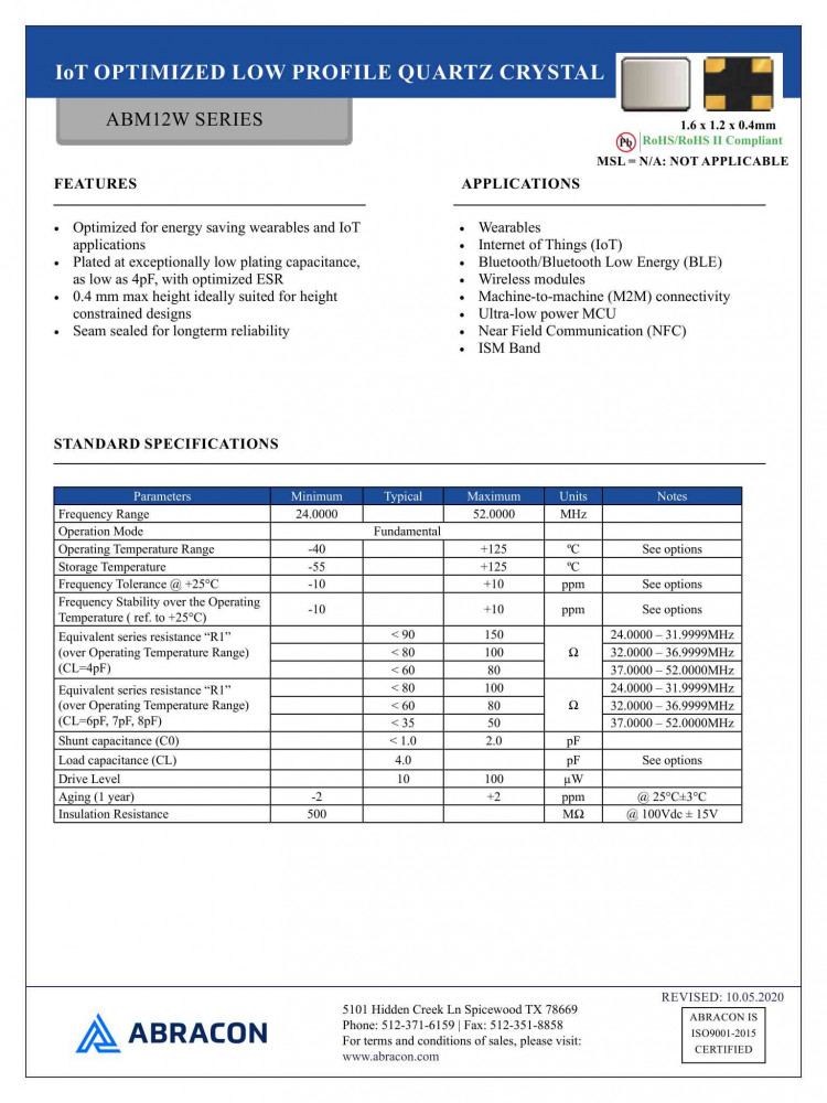 ABM12W datasheet page 1