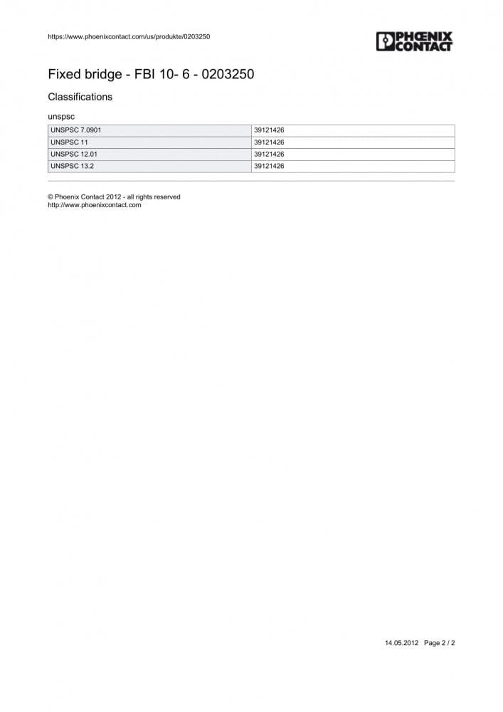 Phoenix Contact FBI 10-6 0203250 product document page 2