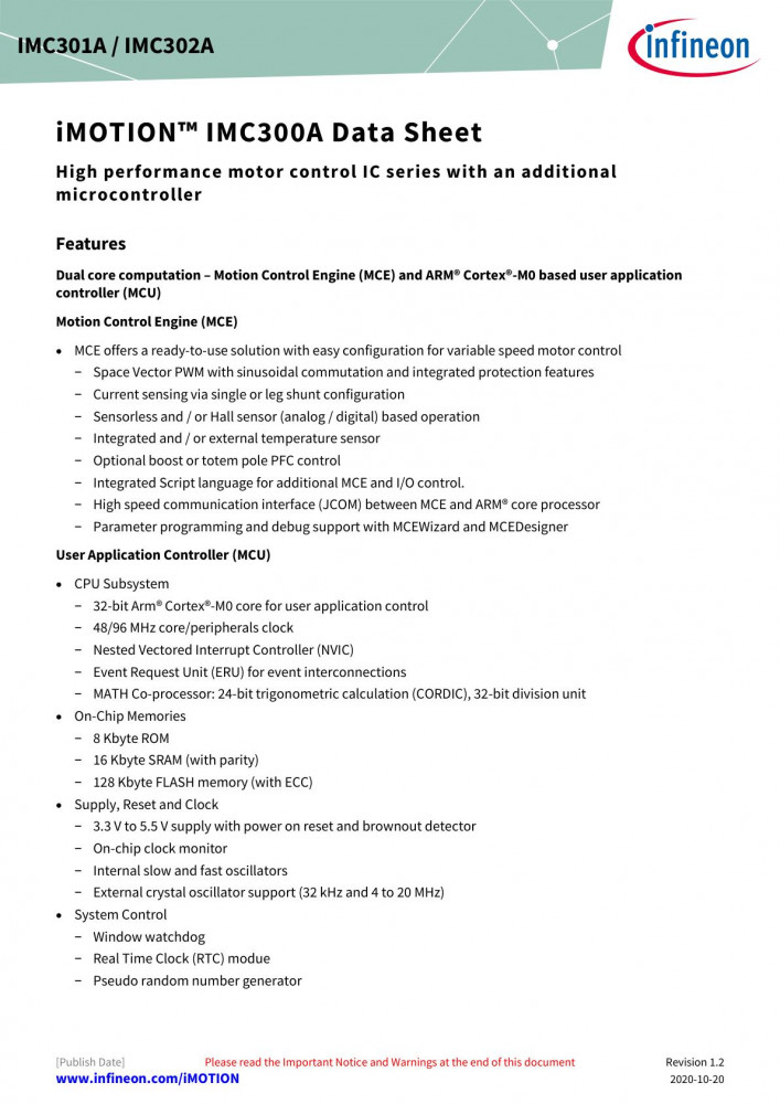 IMC302A datasheet page 1
