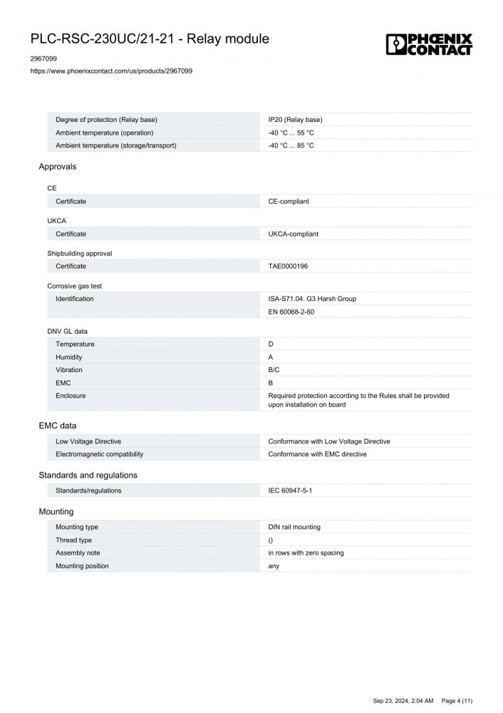 Phoenix Contact 2967099 documentation page 4