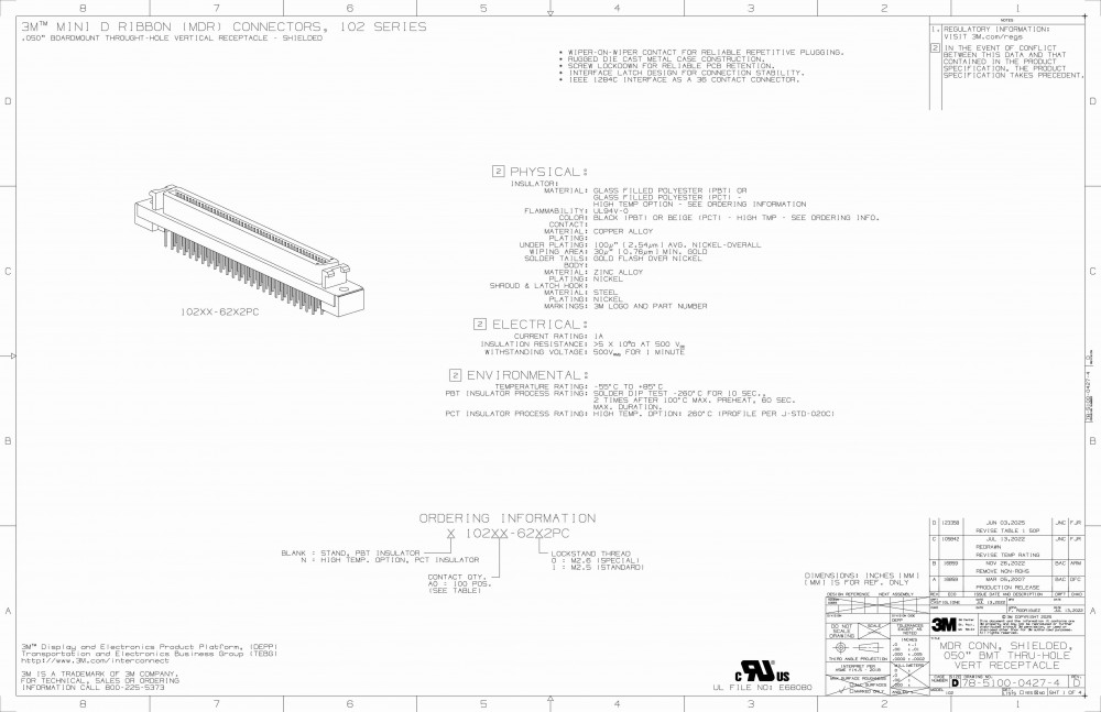MDR 102 Series drawing page 1