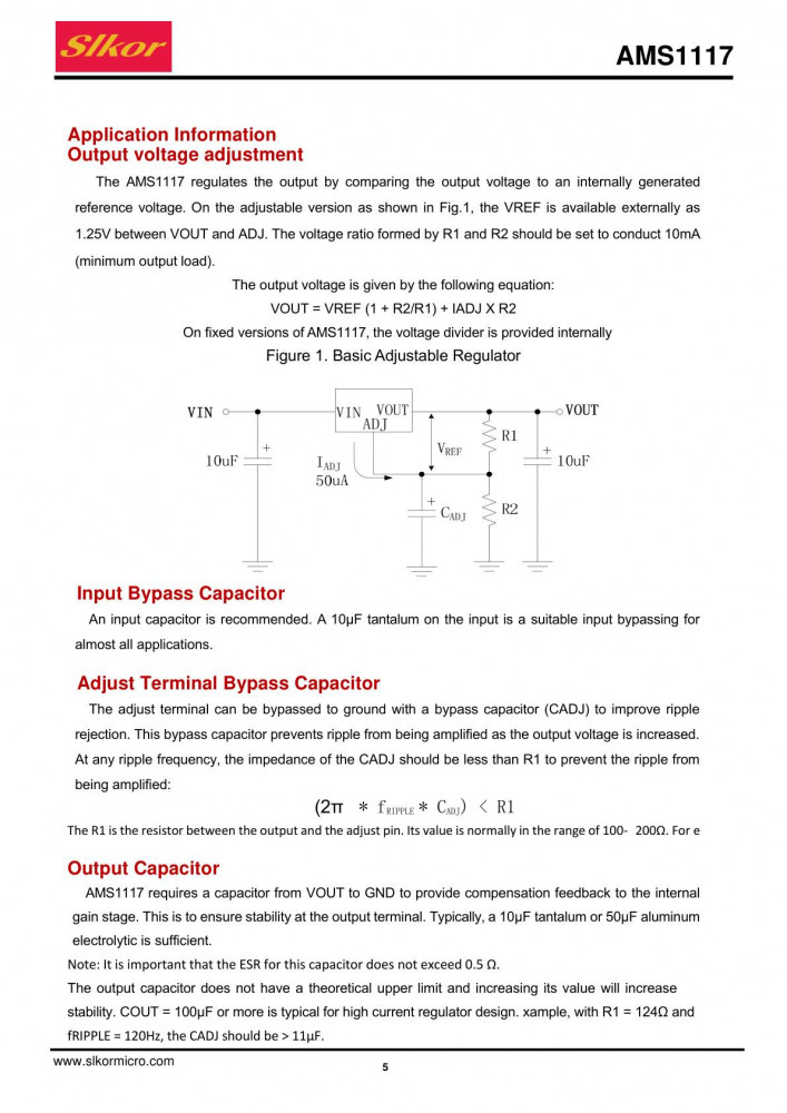 AMS1117 datasheet page 5