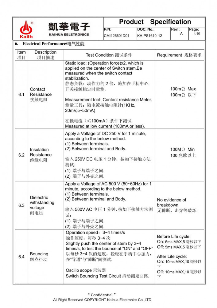 CMI126601D01 datasheet page 4