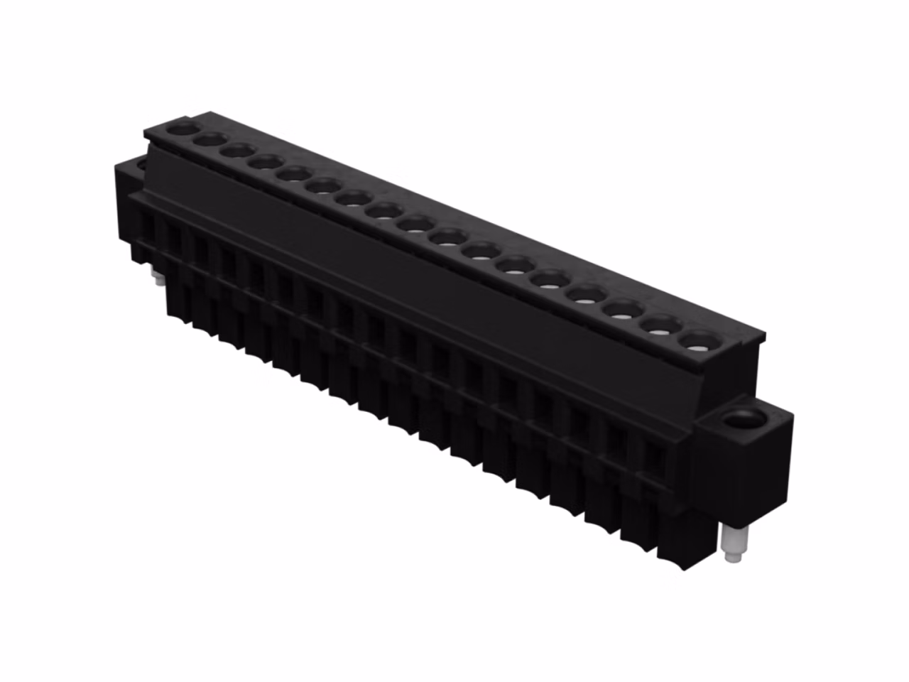 3.81mm Pitch Eurostyle Vertical Plug, with Retention Screws and Standard Imprinting, Rear Wire Entry, Black, 17 Circuits for sale