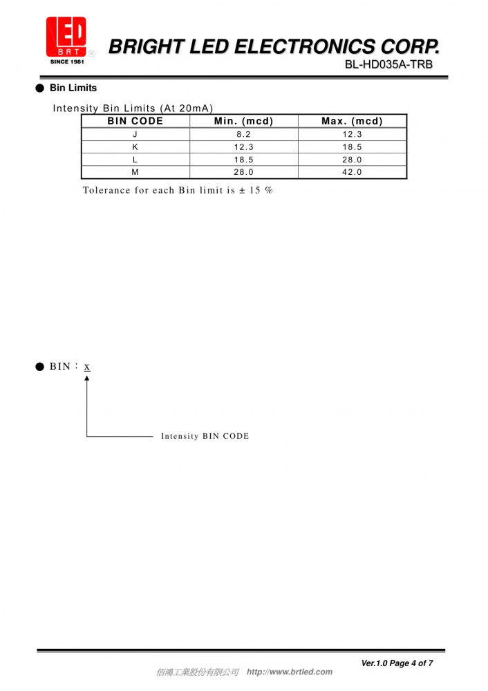 BL-HD035A-TRB datasheet page 4
