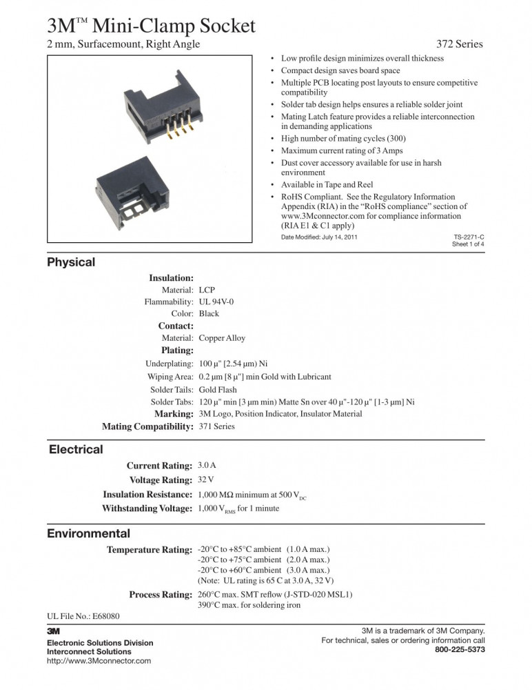 3M 37204-1BE0-004 PL datasheet page 1
