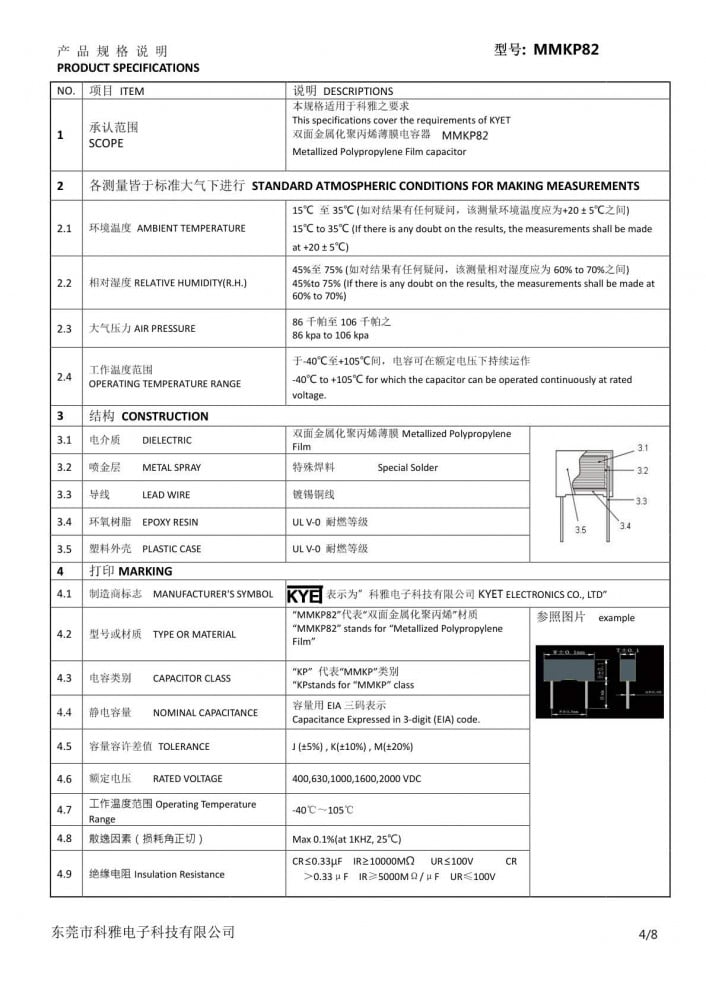 MMKP332J3F1501 specification page 4