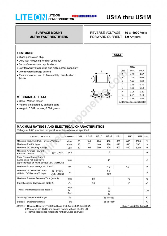 US1G technical document, page 1