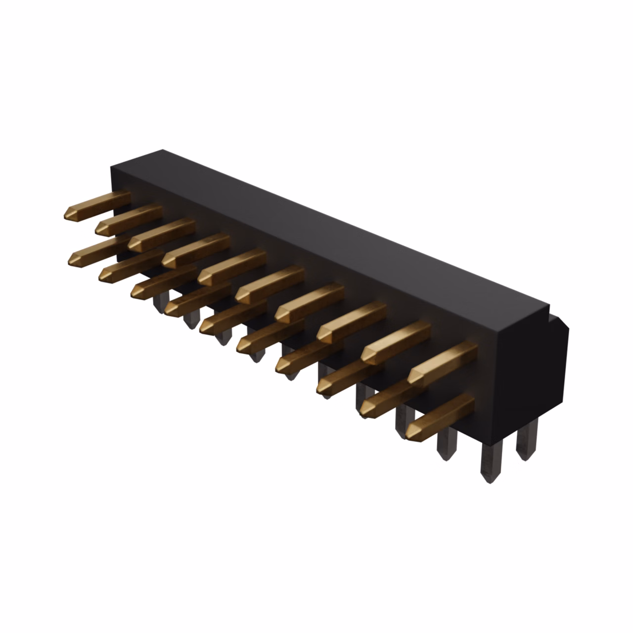 2.00mm Pitch Milli-Grid Header, Right-Angle, Through Hole, 20 Circuits, 0.38µm Gold (Au) Plating, Mating Pin Length 3.06mm, Tail Length 2.60mm, Tray, Lead-Free for sale