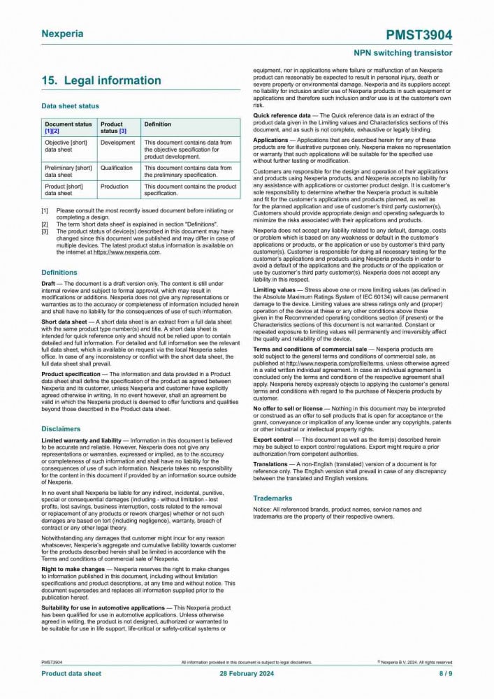 PMST3904 datasheet page 8