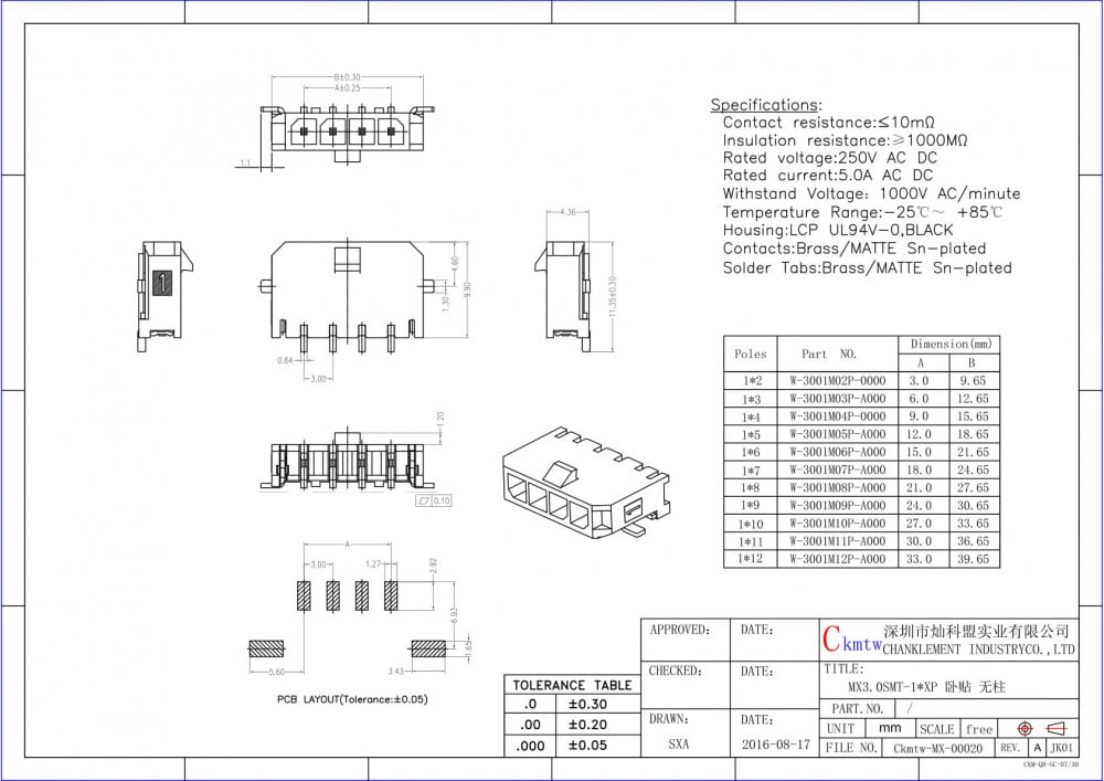 W-3001M06P-A000 technical document preview