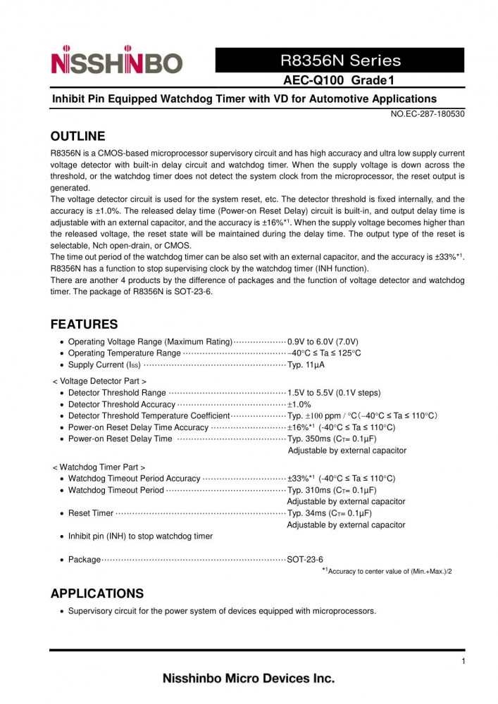 R8356N datasheet page 1
