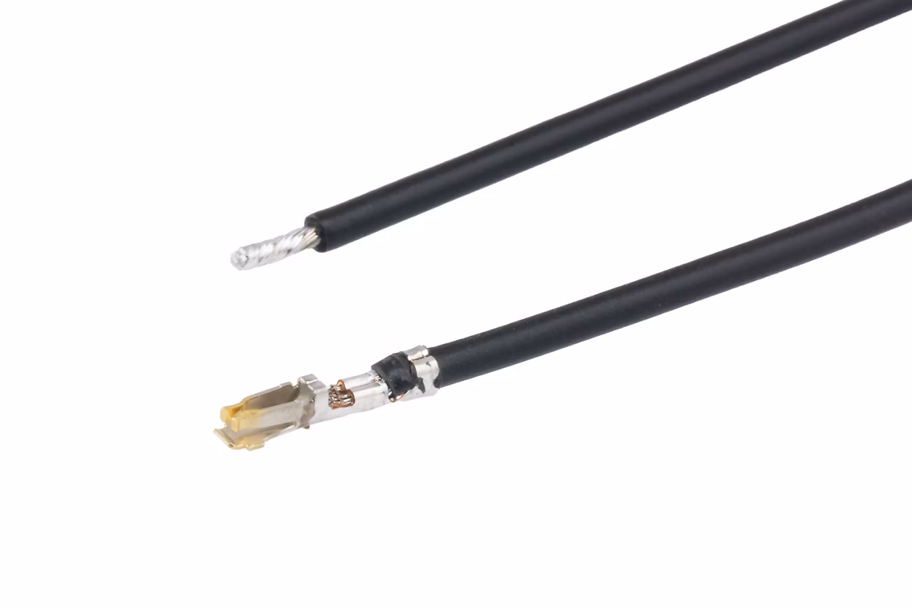 Pre-Crimped Lead Pico-Lock 3.0 Female-to-Pigtail, Gold (Au) Plating, 150.00mm Length, 20 AWG, Black