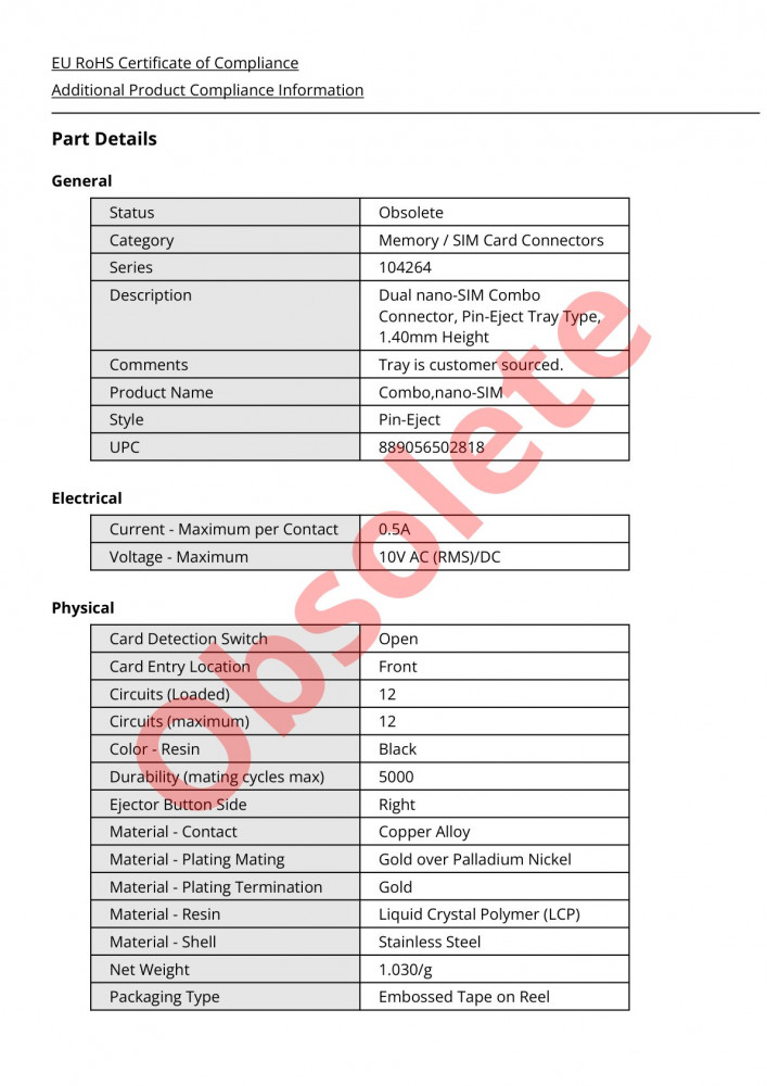MOLEX 104264-1211 technical document page 2