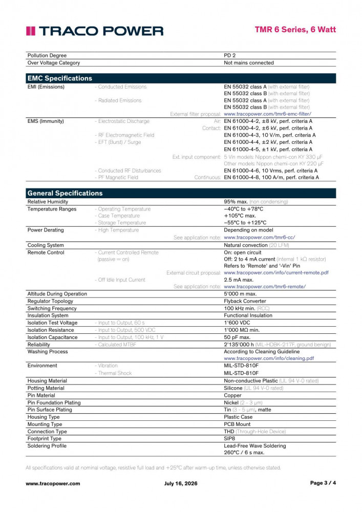 TMR 6 series technical document, page 3