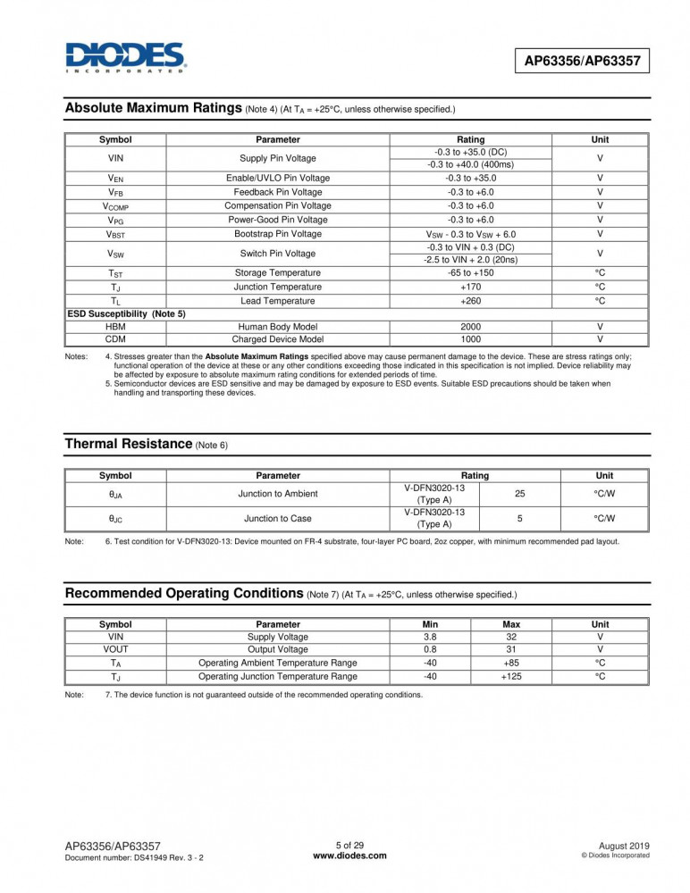 AP63356DV-7 datasheet page 5