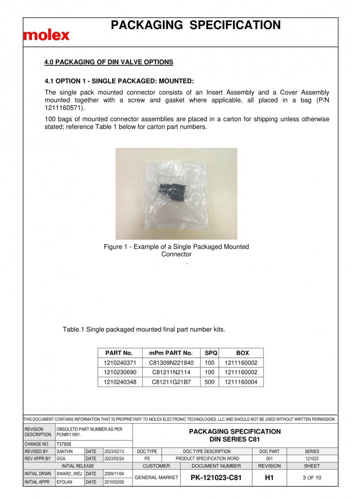 DIN Series C81 packaging specification, page 3