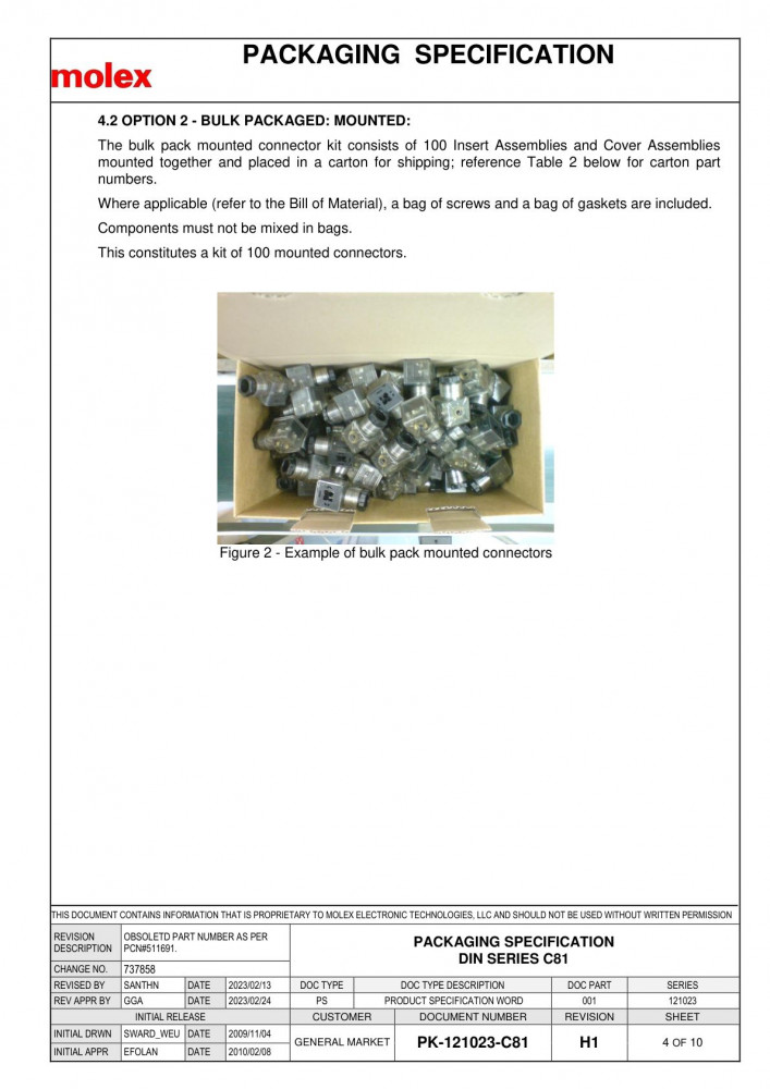 DIN Series C81 packaging specification, page 4