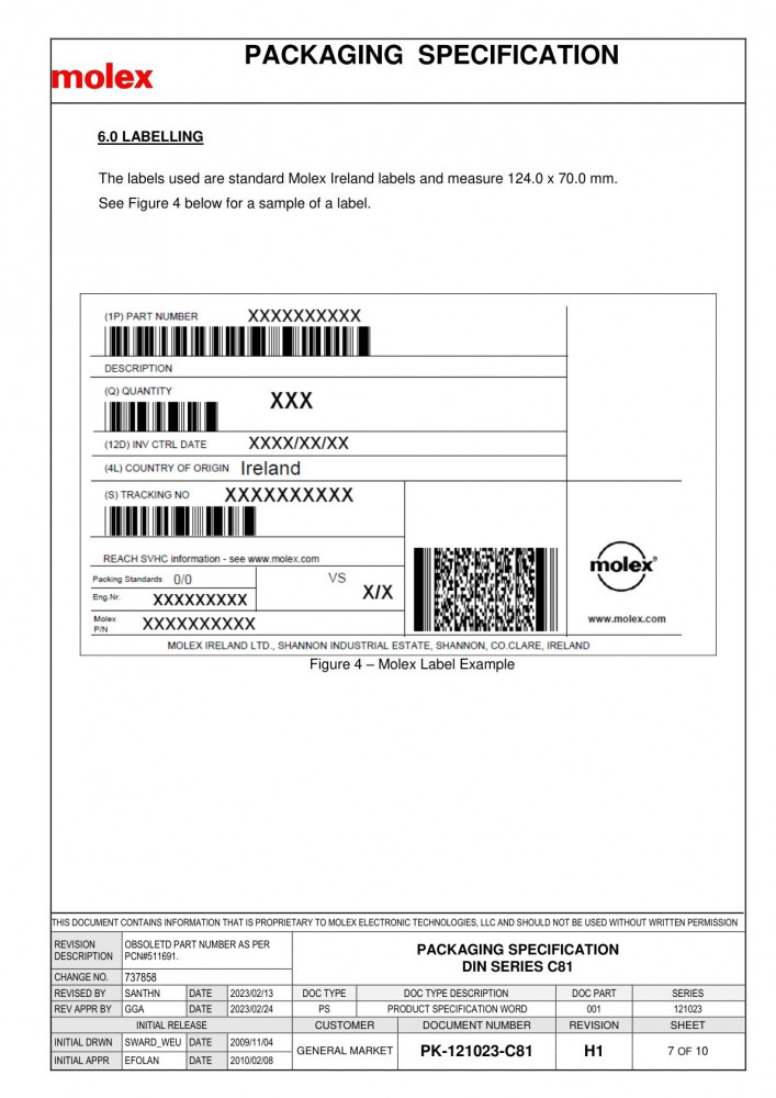 DIN Series C81 packaging specification, page 7