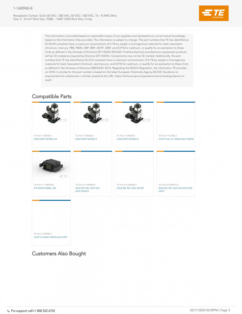 TE Connectivity 1-1600960-8 document page 3