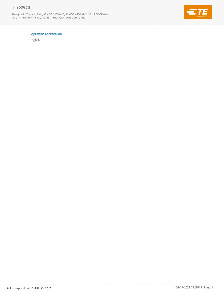 TE Connectivity 1-1600960-8 document page 5