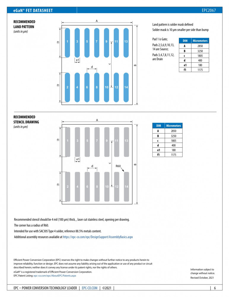 EPC2067 technical document page 6