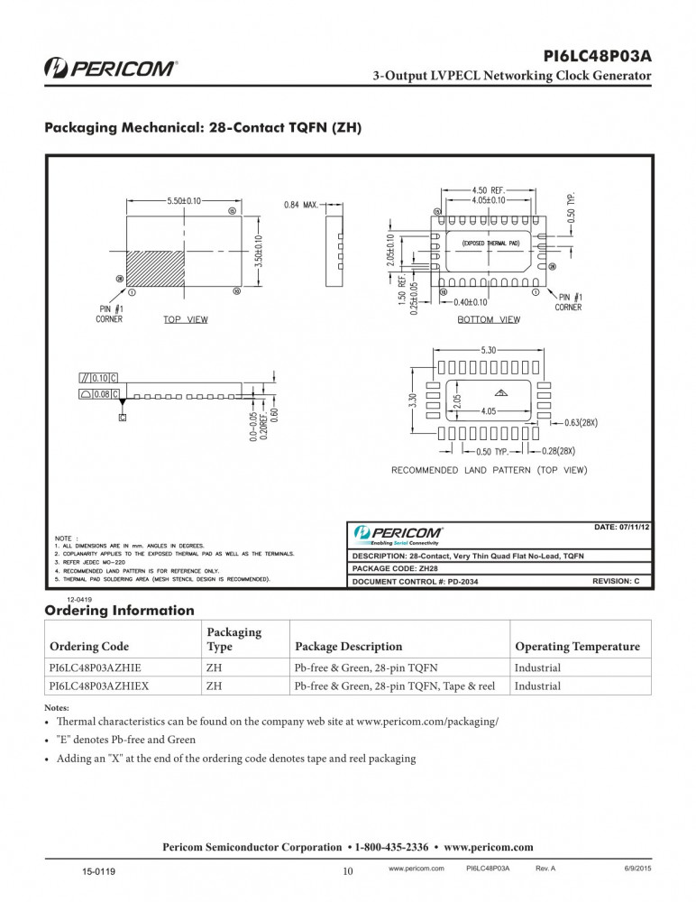 PI6LC48P03AZHIEX datasheet page 10