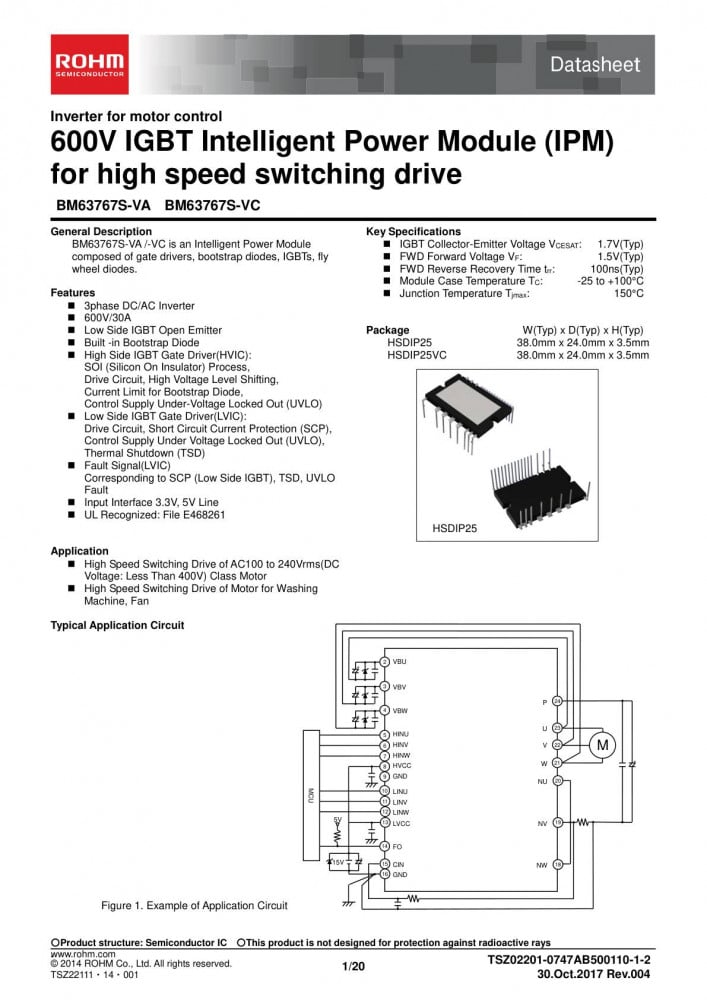 BM63767S-VA datasheet page 1