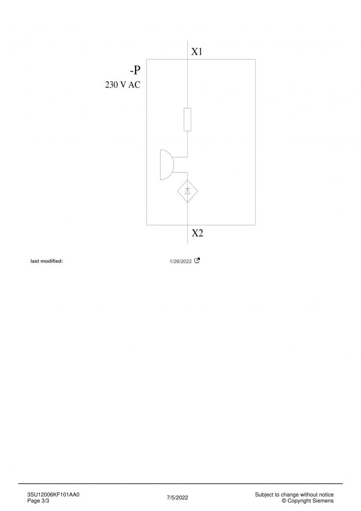 SIEMENS 3SU12006KF101AA0 datasheet page 3