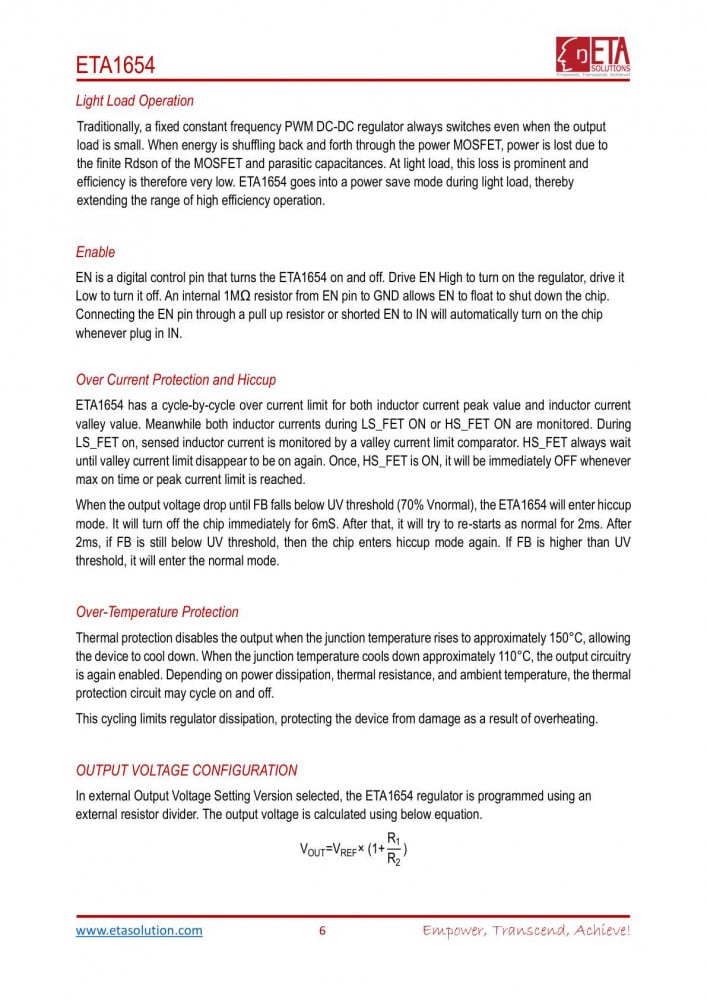 ETA1654FSG datasheet page 6