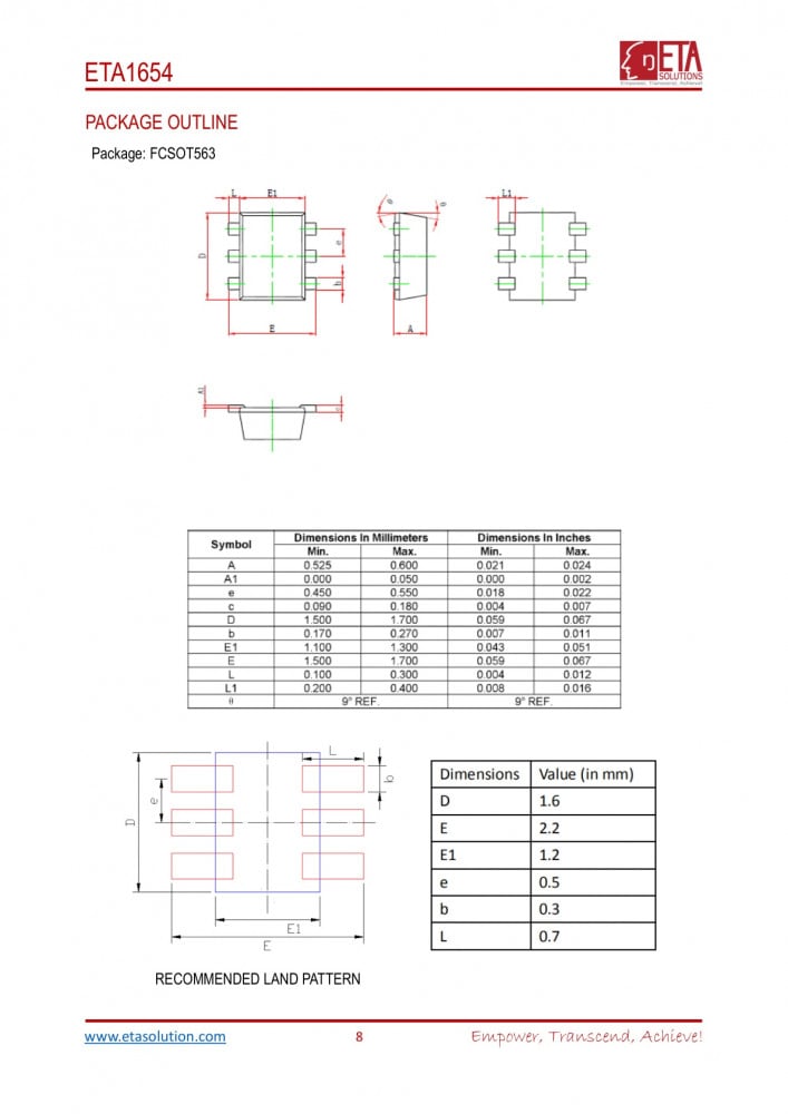 ETA1654FSG datasheet page 8