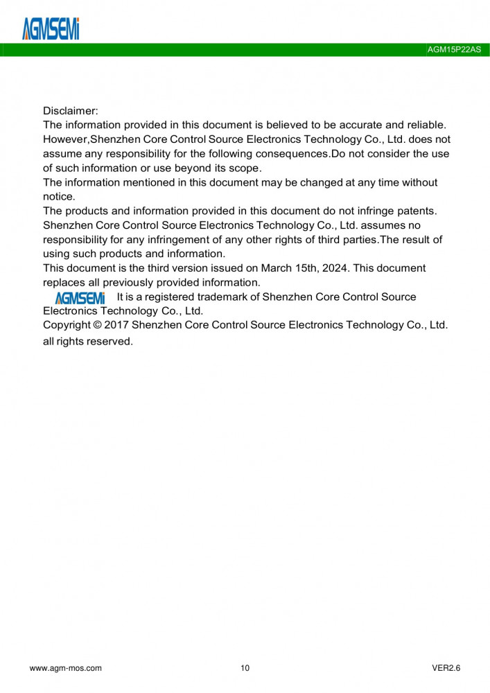 AGM15P22AS datasheet page 10