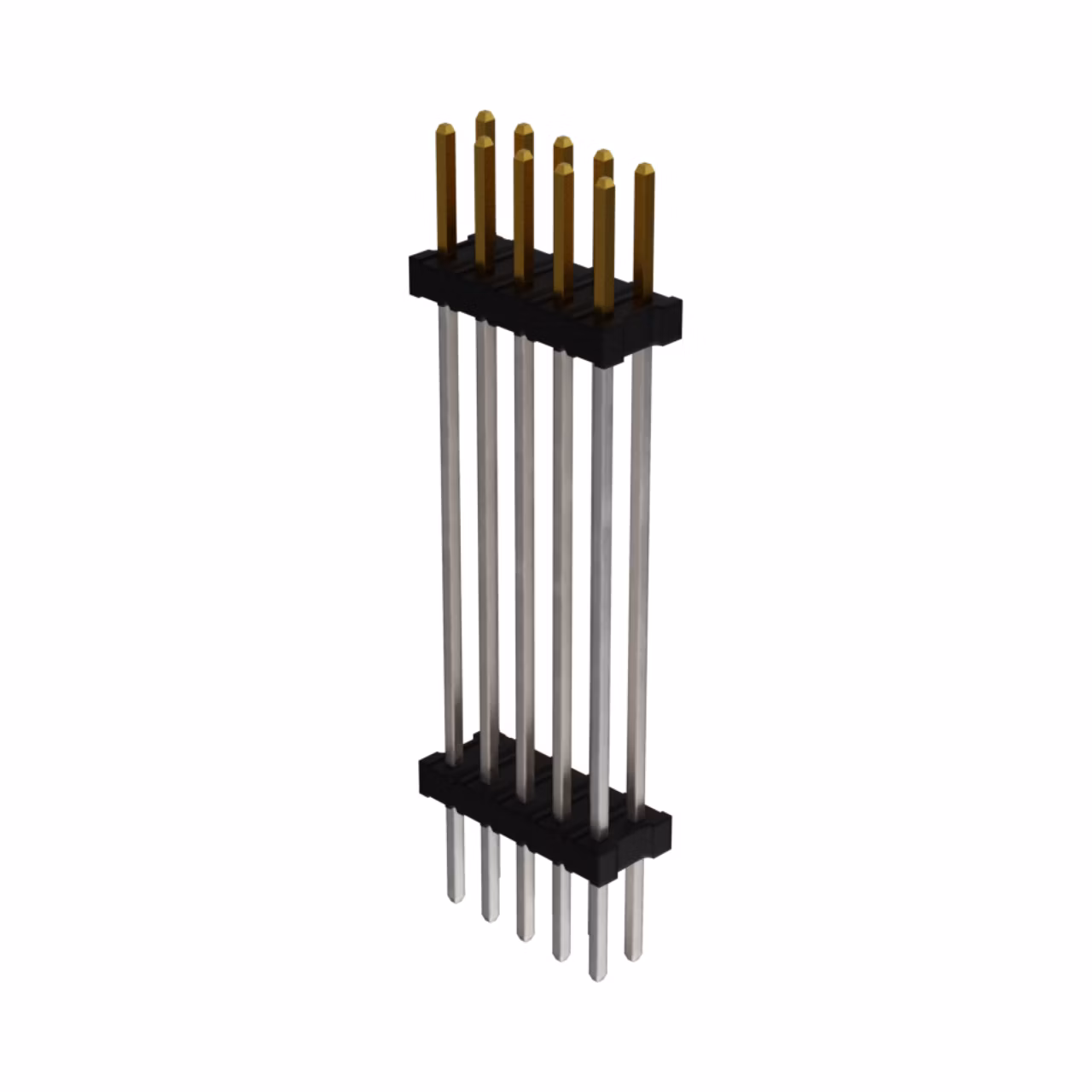 Milli-Grid Header, Dual Row, Dual Body, Through Hole, Vertical, 10 Circuits, 0.38µm Gold (Au) Selective Plating, 22.86mm Stacking Height, Pocket Tray, Lead-Free for sale