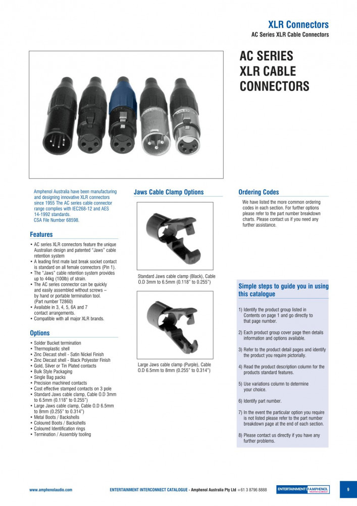 Amphenol AX Series documentation page 8